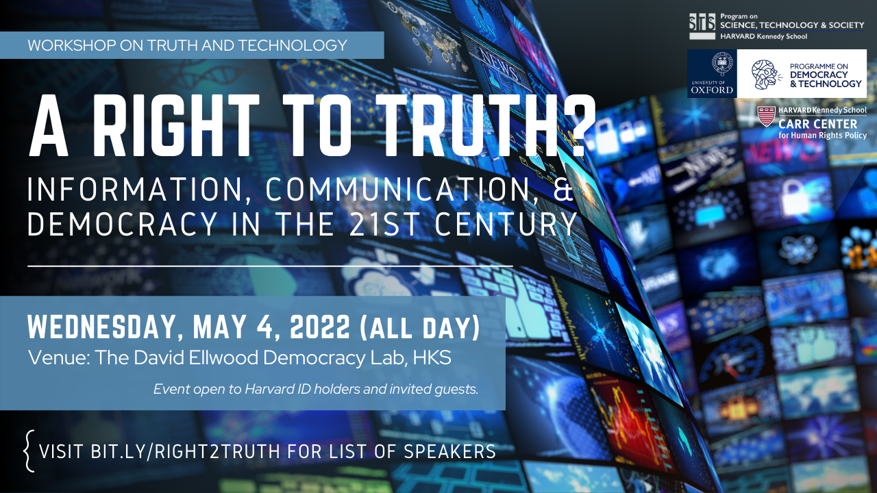 Harvard STS Program » Workshops and Panels » A Right to Truth?